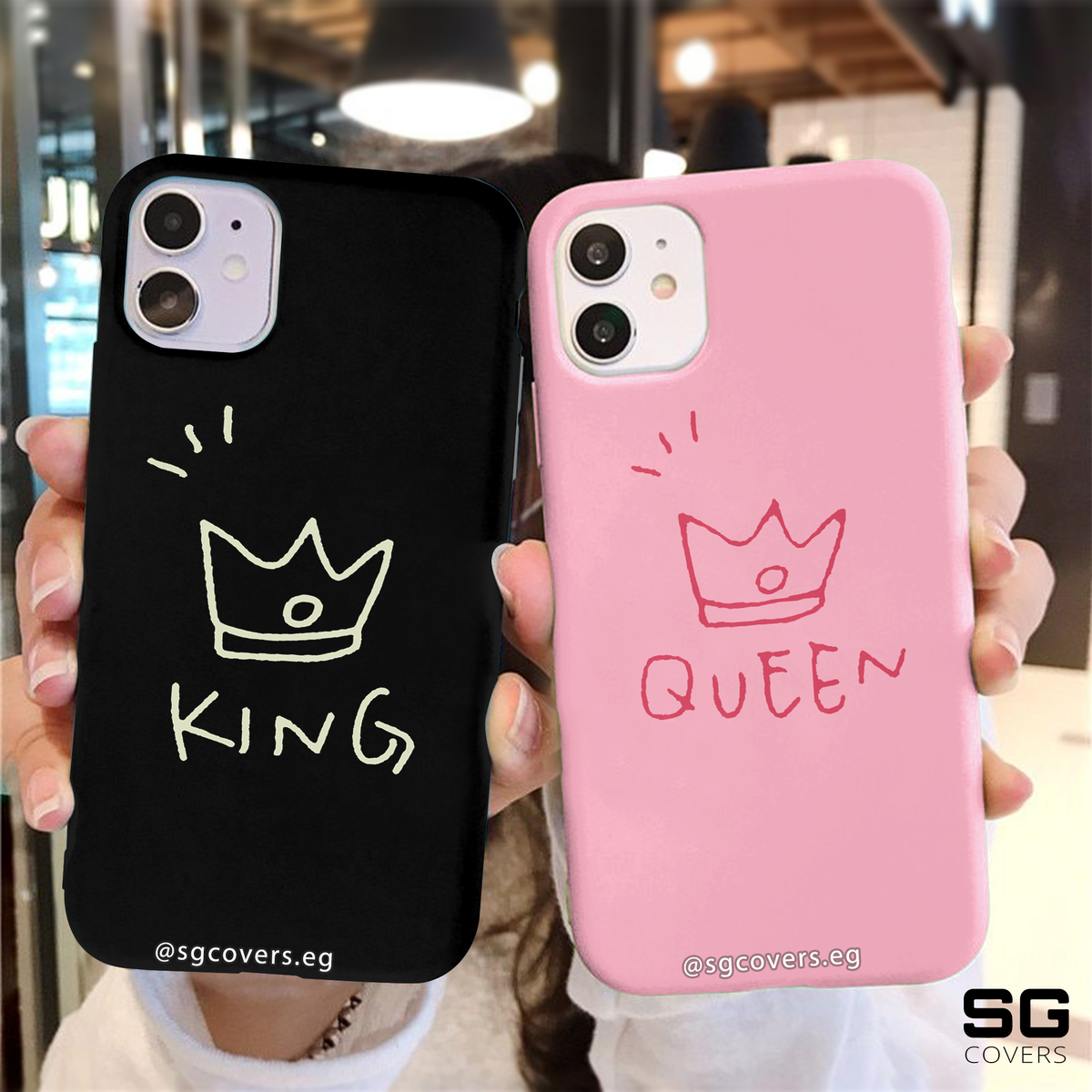 King&Queen Couples Phone Cover – SG Covers
