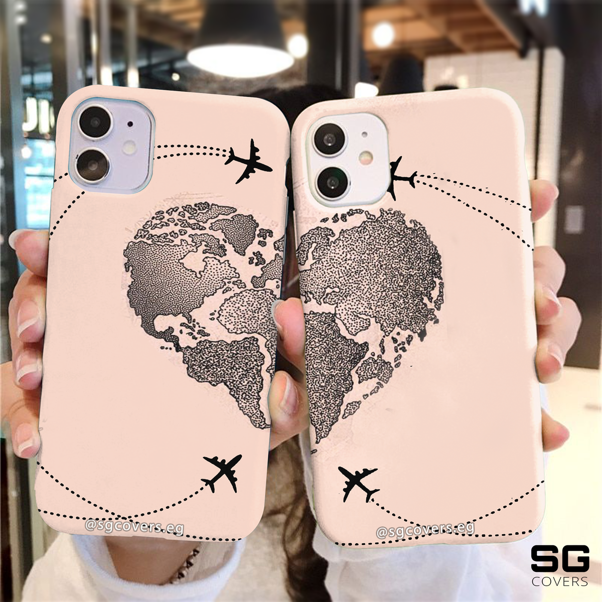 Travel Hearts Couples Phone Covers – SG Covers